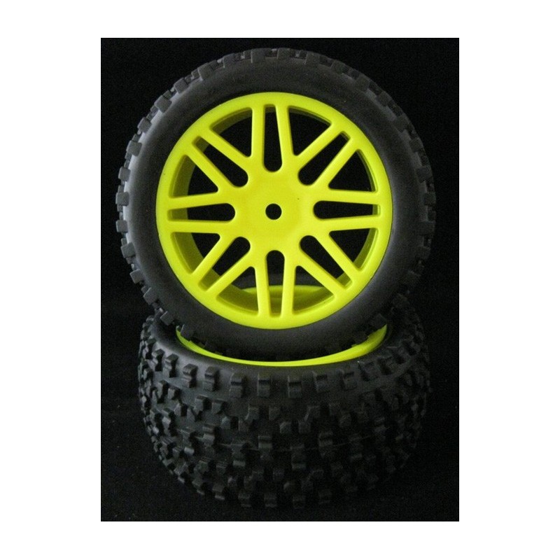 66034 - Ruedas TRASERAS CON FOAM - Amarilla x 2 ud