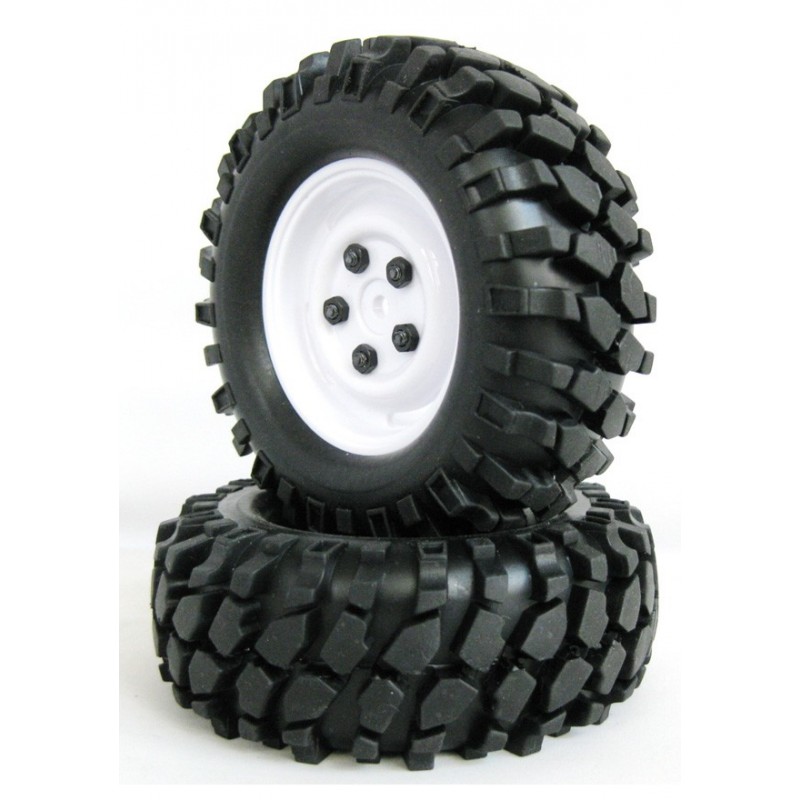210052 - Ruedas Crawler con Foam 96 mm - Blanco x2
