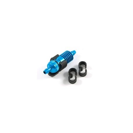 Fastrax Blue Fuel Filter with Mount and Fuel Tube Clips