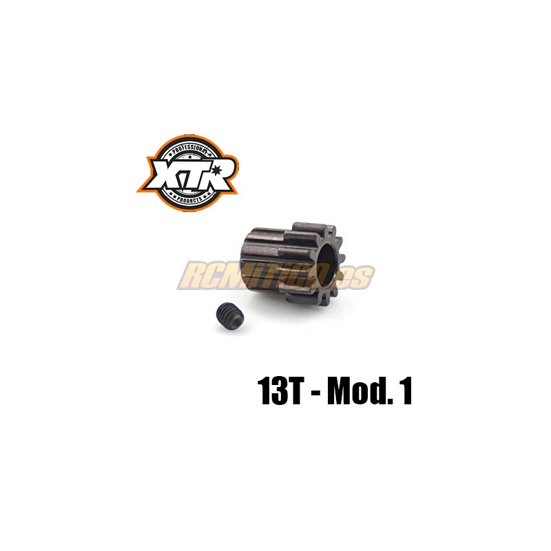 13T mod.1 1/8 Pinion Gear Hardened Steel XTR Racing